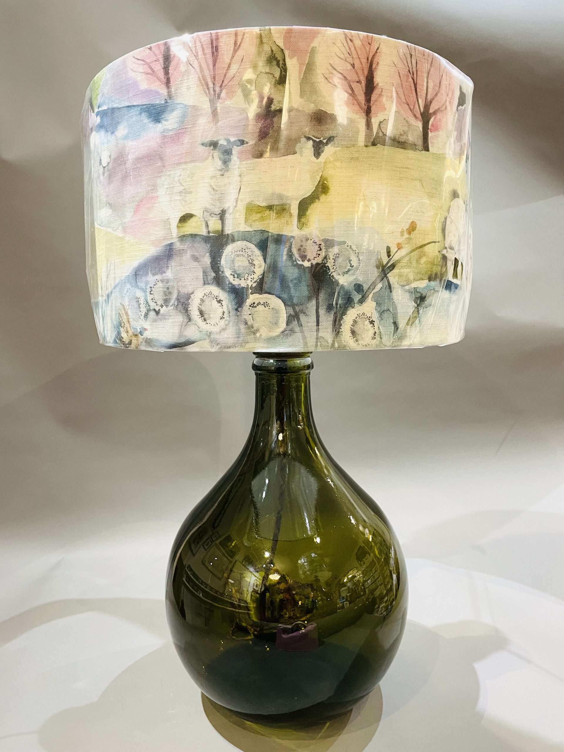 Lampshade, Watercolour Sheep in Landscape Design - Becksteps Gallery